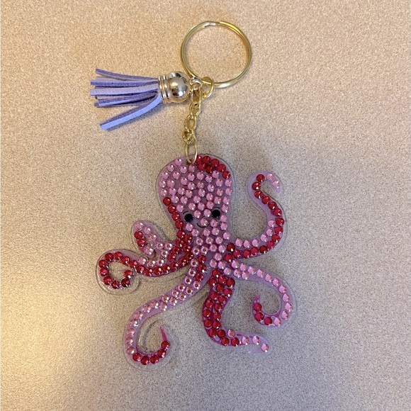 Hand Crafted | Other | Handmade Diamond Dot Keychain Octopus | Poshmark